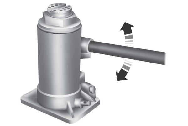 Inserted Jack Handle into the Pump Linkage