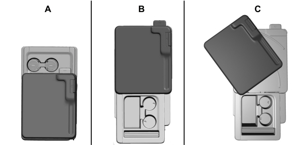 Using the Center Console Work Surface
