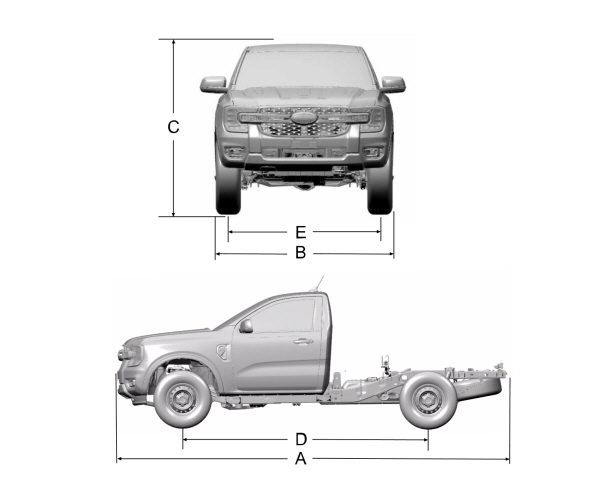 Dimensiones Del Chasis De La Camioneta Ford